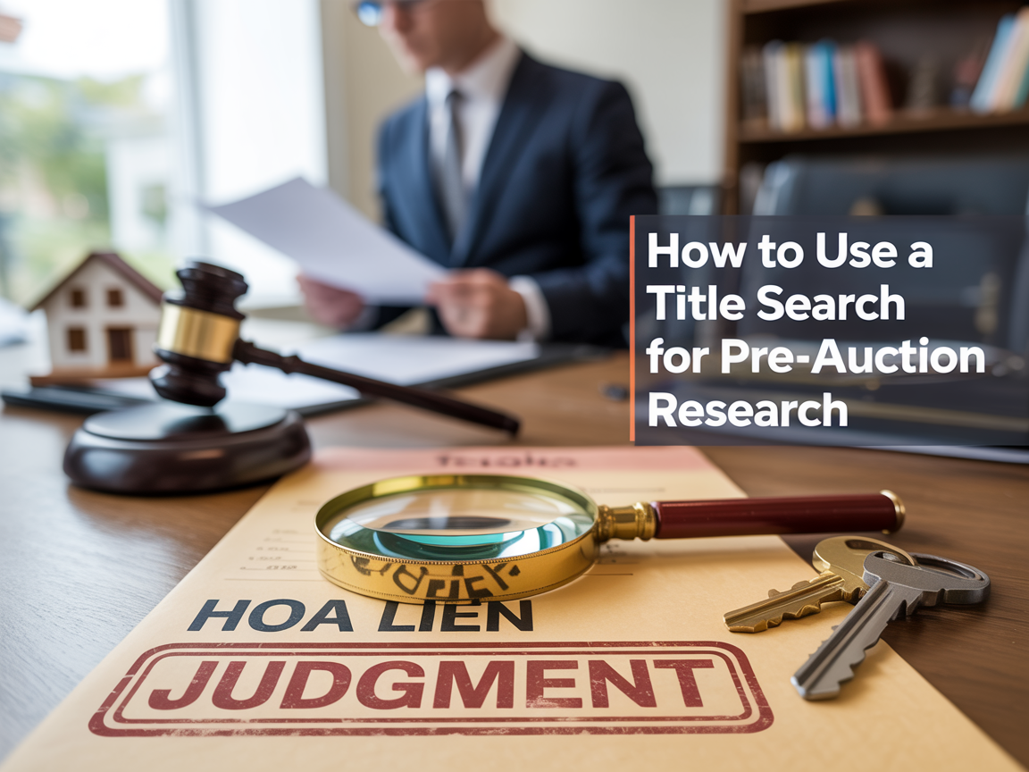 How to Use a Title Search for Pre-Foreclosure Auction Research (Without ...